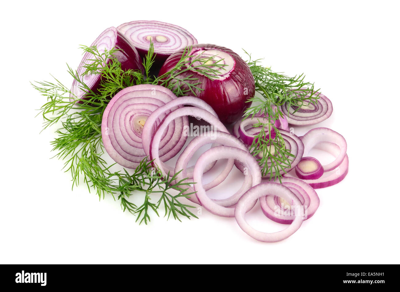 Red onion rings Stock Photo - Alamy
