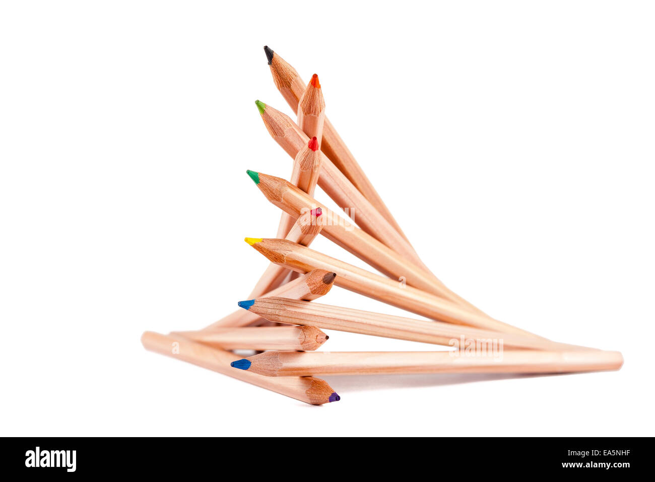 stacked color pencils Stock Photo - Alamy
