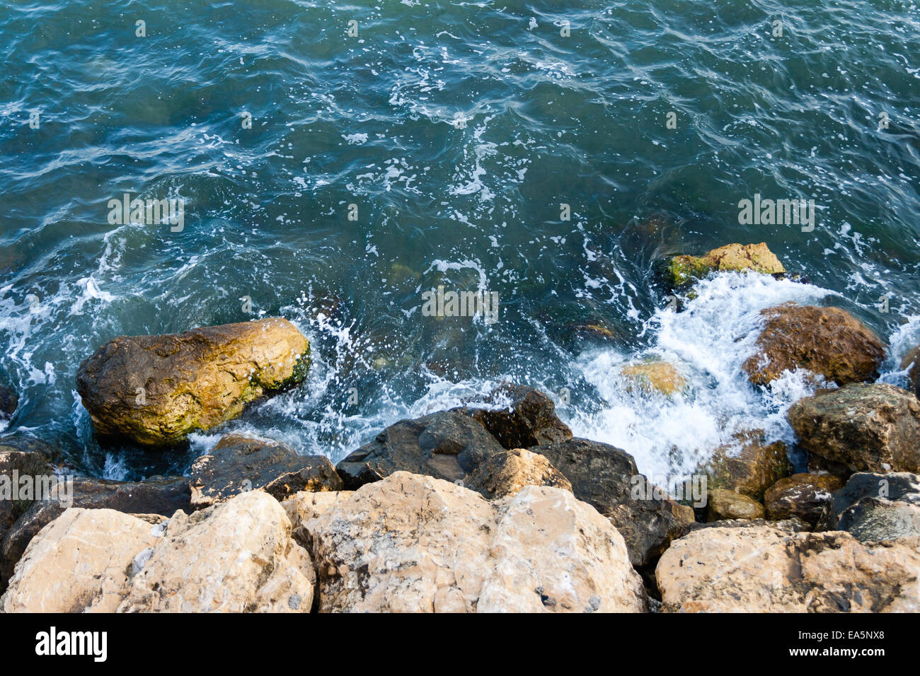 sea coast with rocks Stock Photo - Alamy
