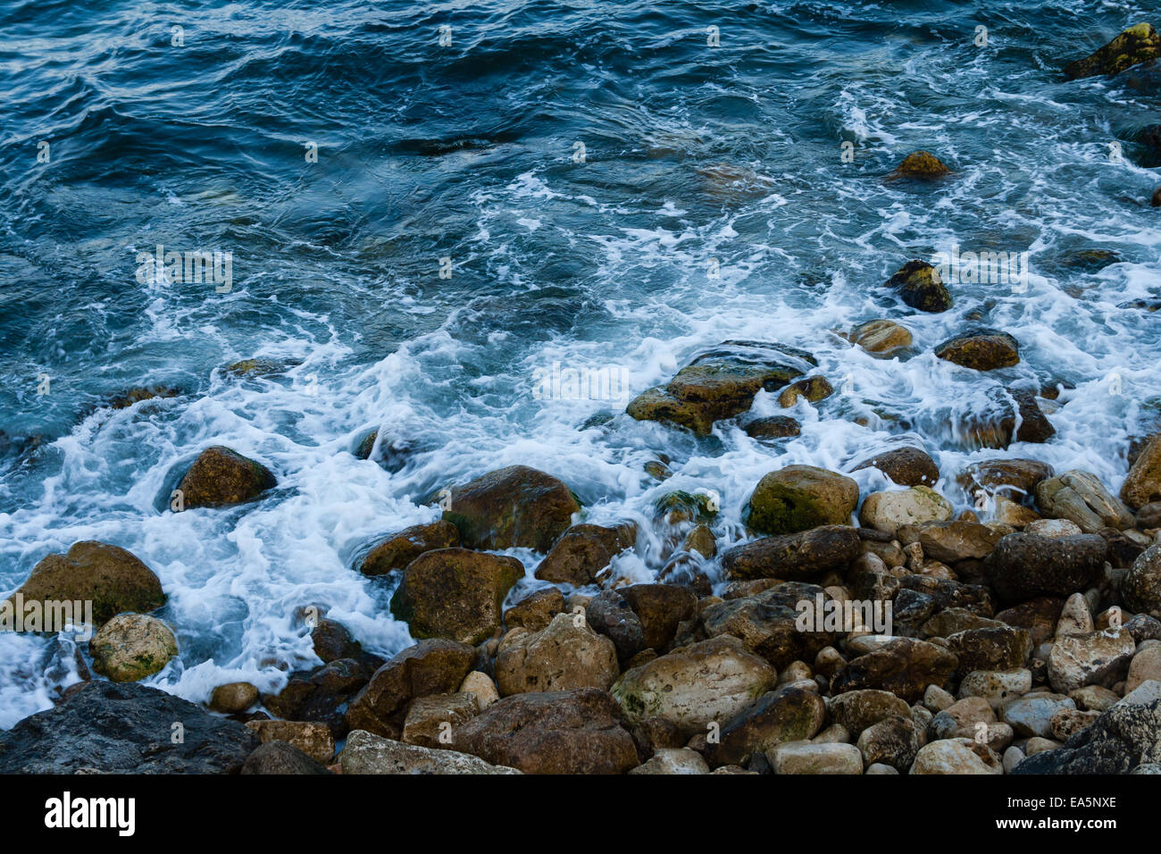 sea coast with rocks Stock Photo - Alamy