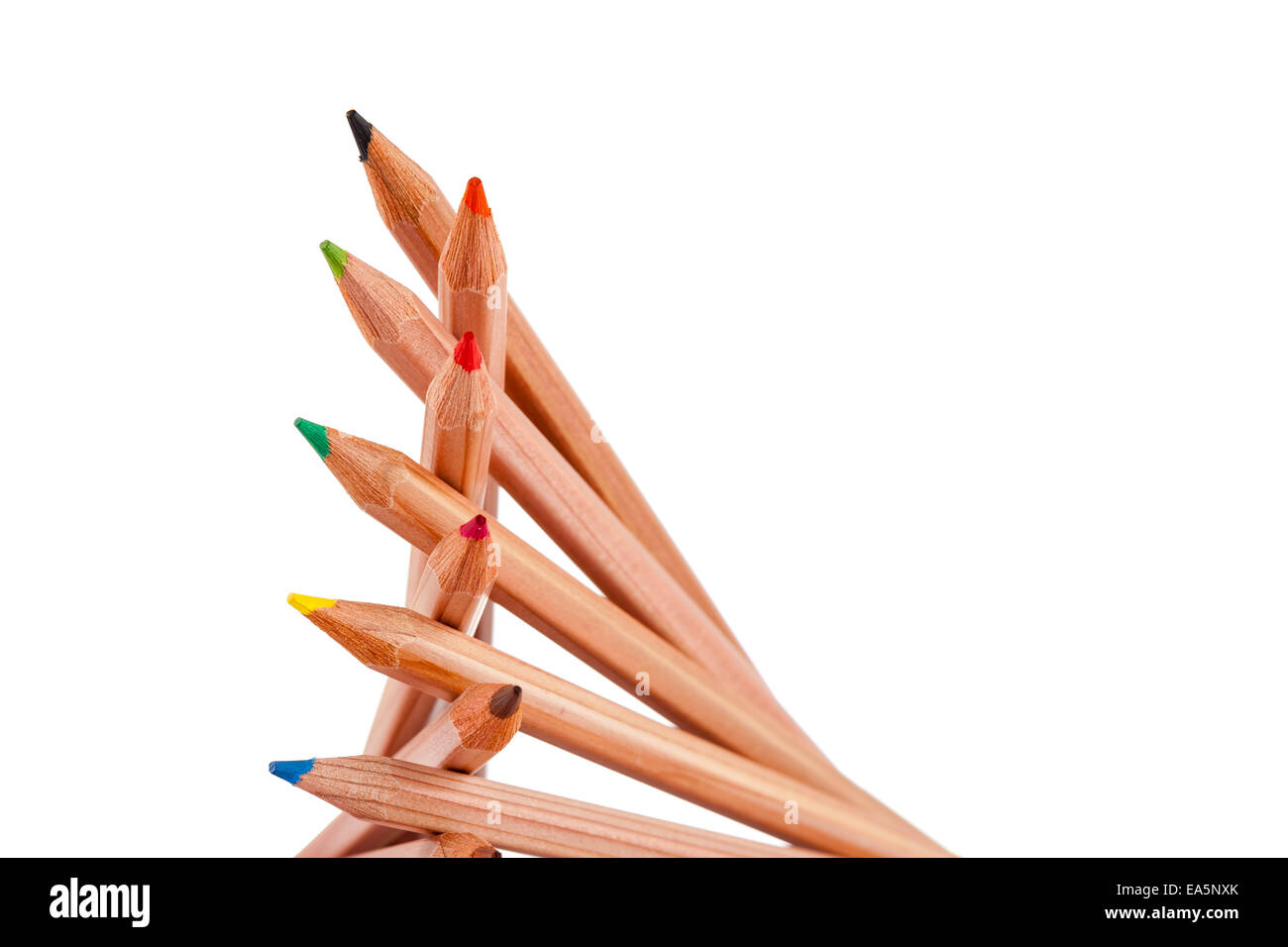 stacked color pencils Stock Photo - Alamy