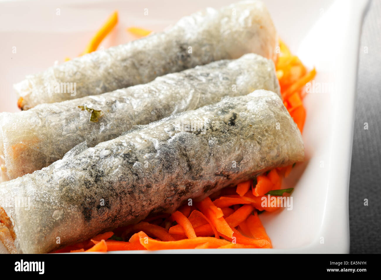 Spring rolls filled seafood Stock Photo - Alamy