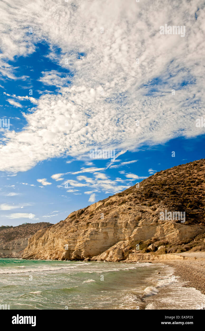 Cloudy sky over Kourion coast. Cyprus. Limassol Stock Photo - Alamy