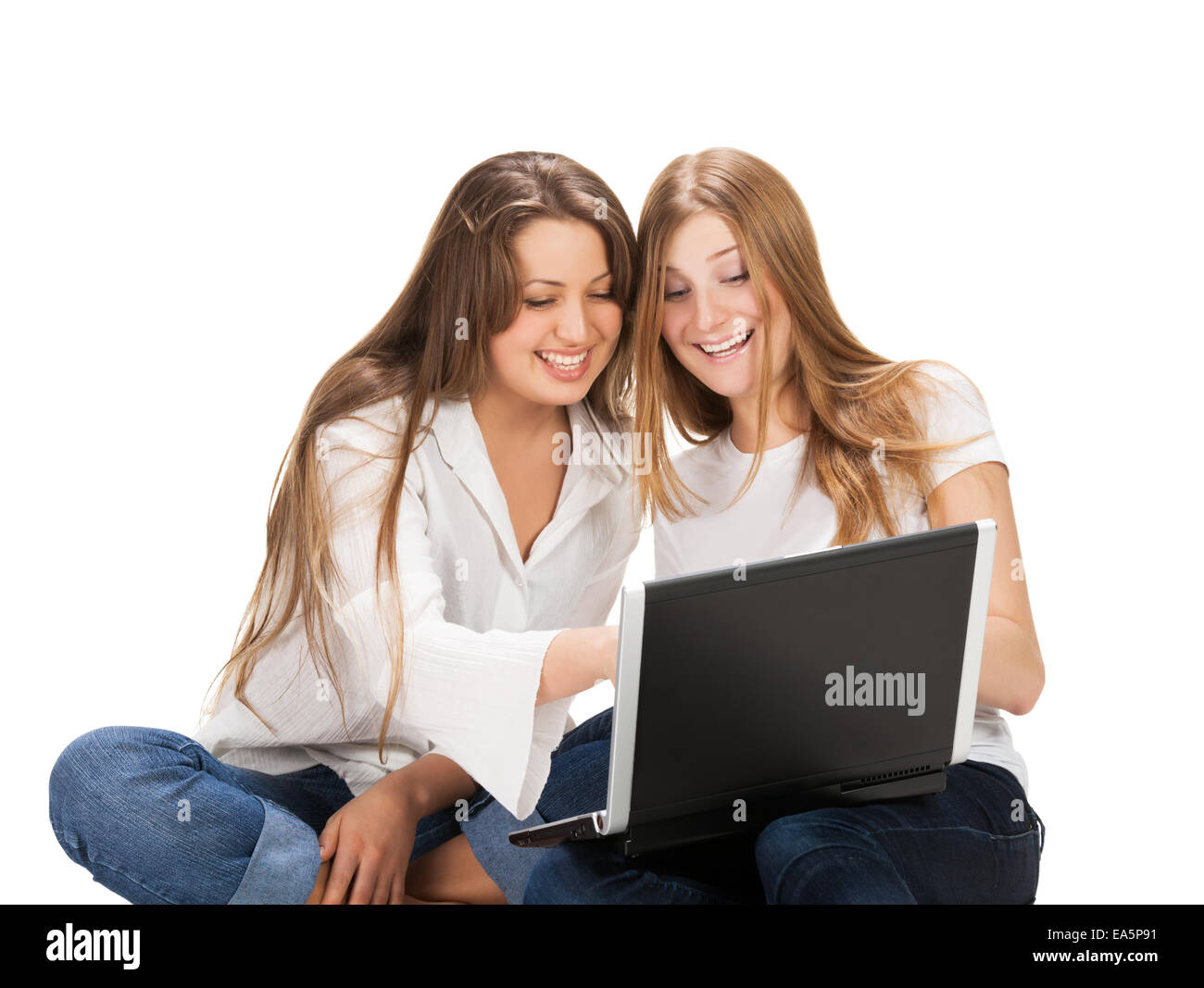 two pretty young student girls Stock Photo - Alamy