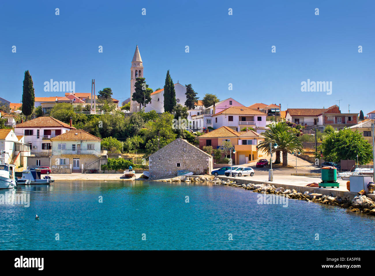 Beautiful island village of Kali Stock Photo - Alamy