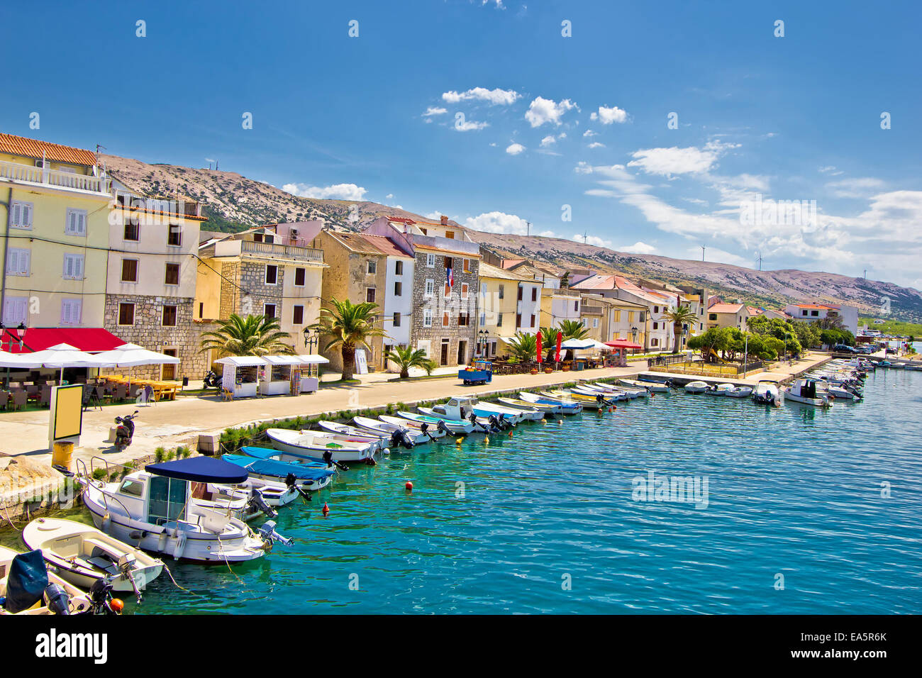 Town of Pag colorful waterfront Stock Photo - Alamy