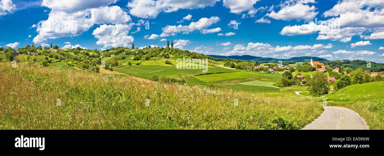 Panorama countryside landscape idyllic village hi-res stock photography ...