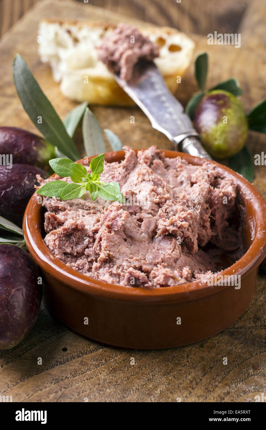 meat spreading pate Stock Photo - Alamy