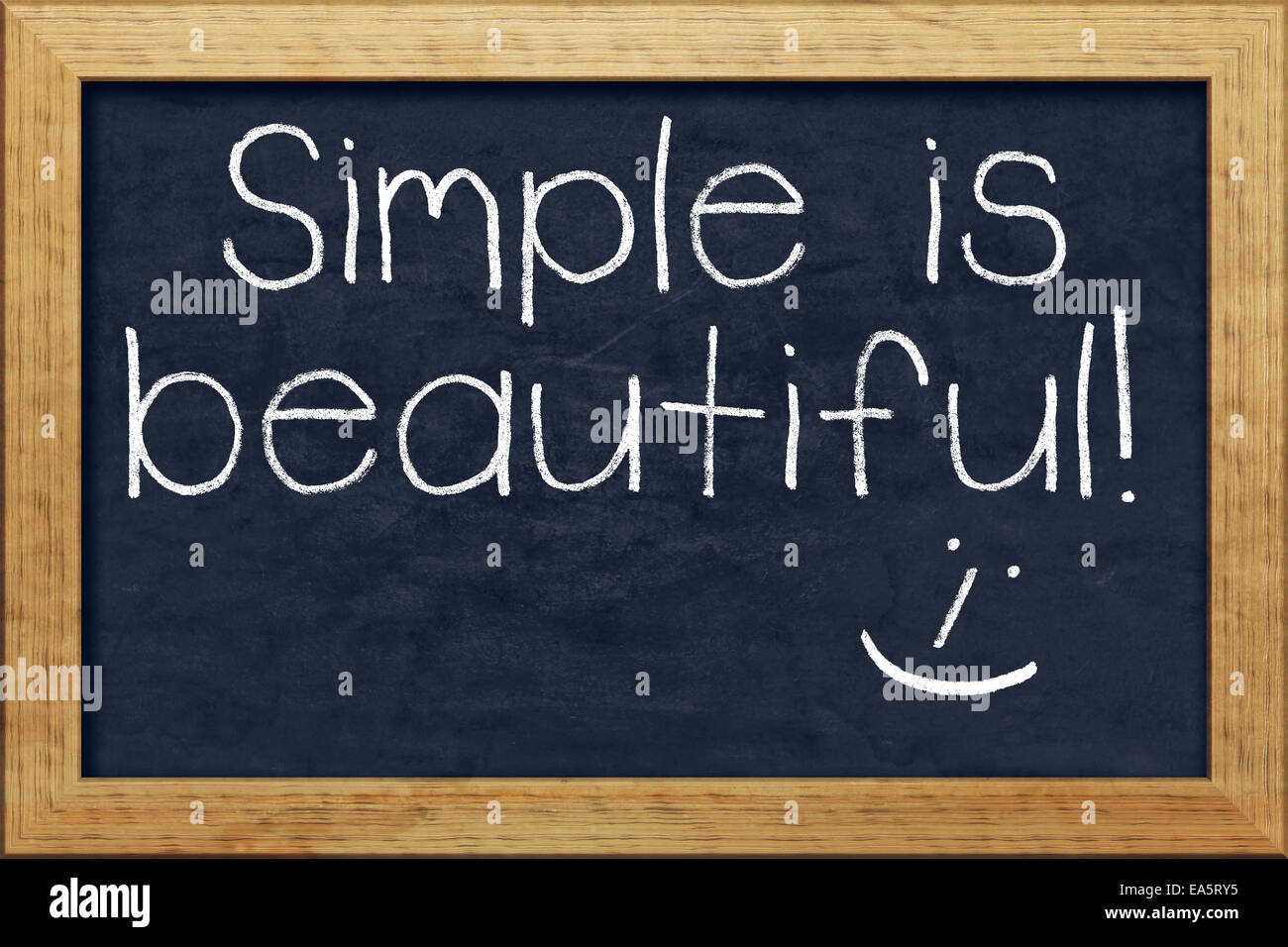chalkboard simple is beautiful Stock Photo - Alamy