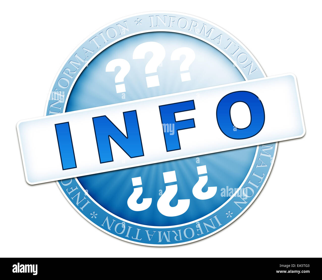 info button blue Stock Photo - Alamy