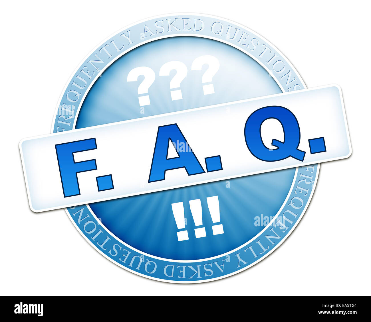 faq button blue Stock Photo - Alamy