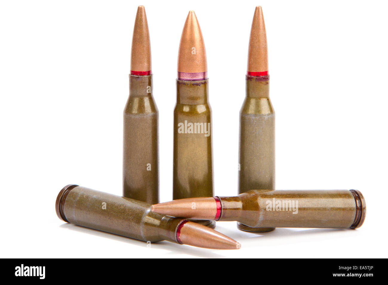 a couple of bullets on a white background Stock Photo - Alamy