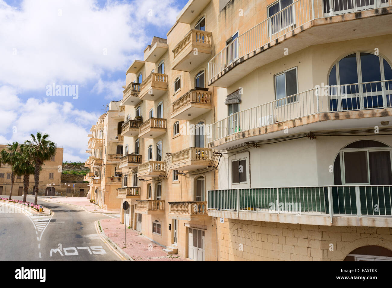Typical street in Malta Stock Photo - Alamy
