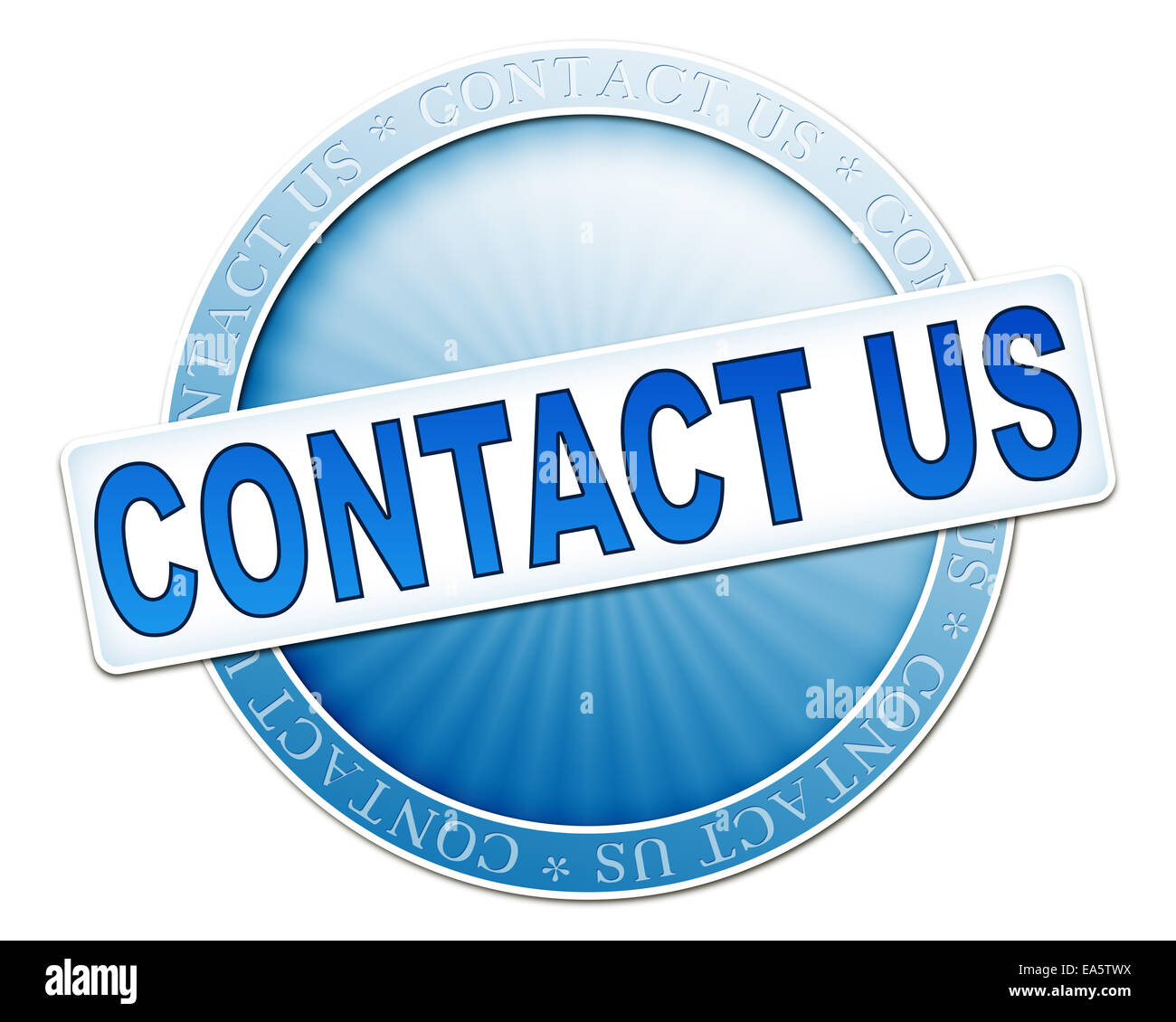 contact us button blue Stock Photo - Alamy
