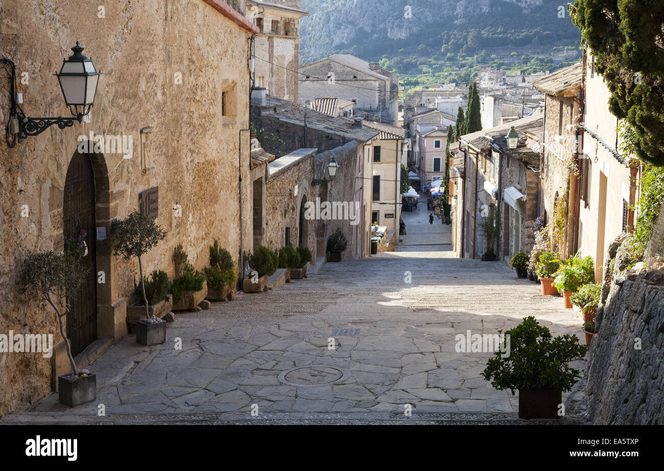 Carrer del Calvari Stock Photo - Alamy