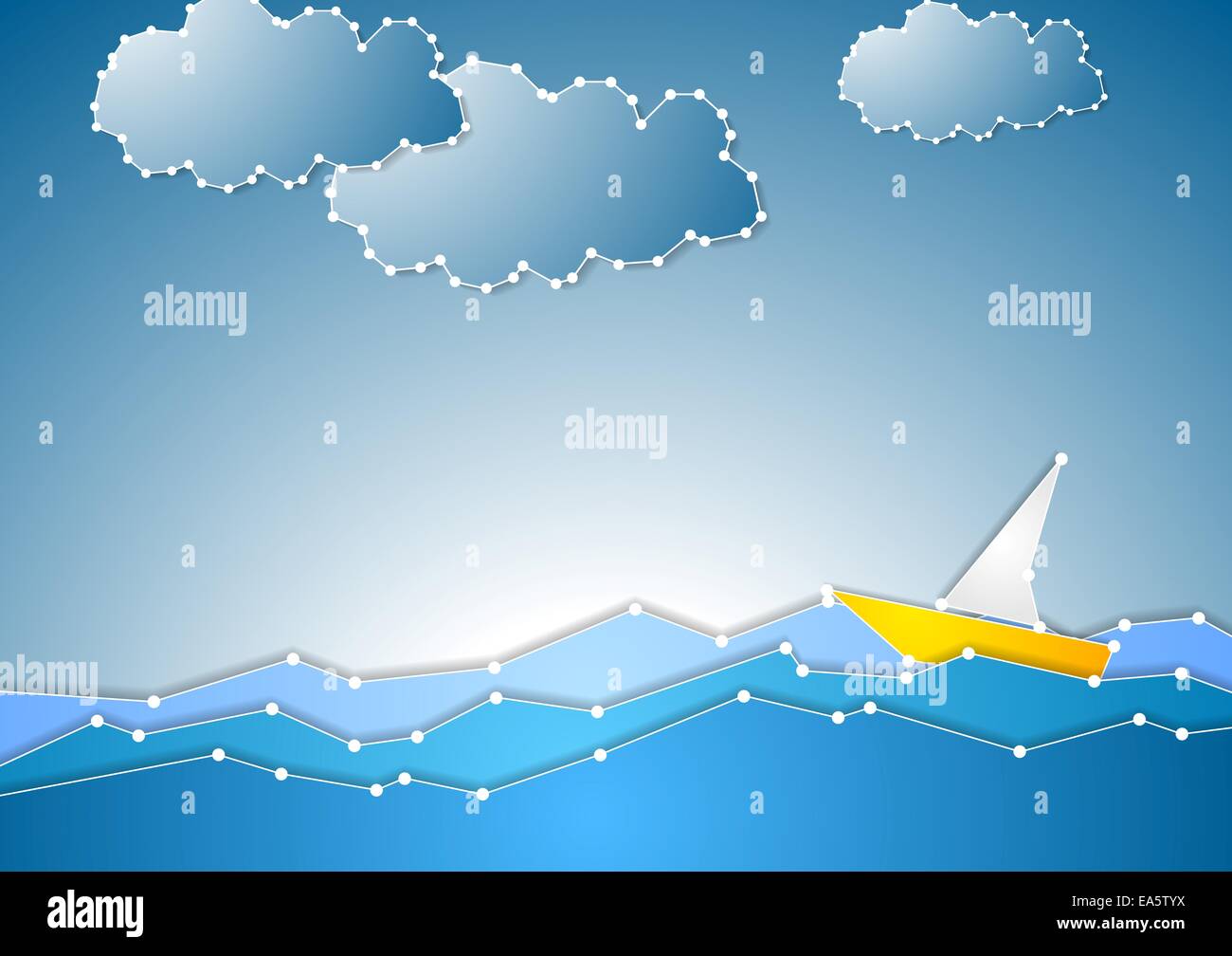 Concept schematic sea view background Stock Photo - Alamy