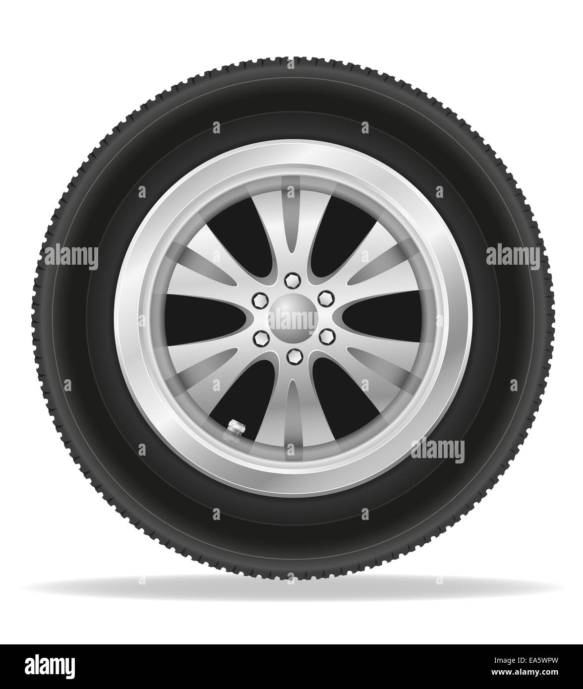 wheel for car illustration isolated on white background Stock Photo - Alamy