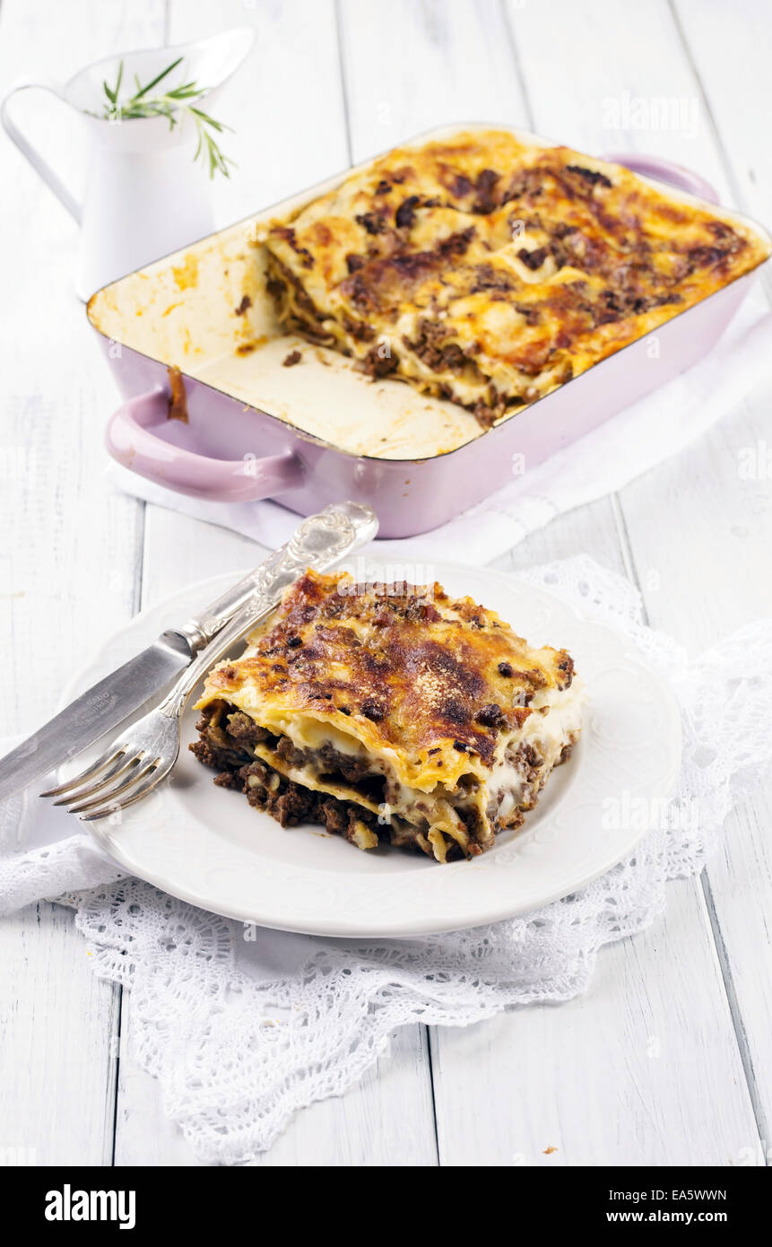 Lasagne with ragu hi-res stock photography and images - Alamy