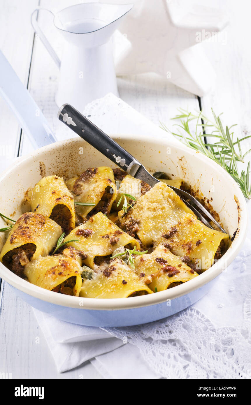 italian pasta paccheri Stock Photo - Alamy