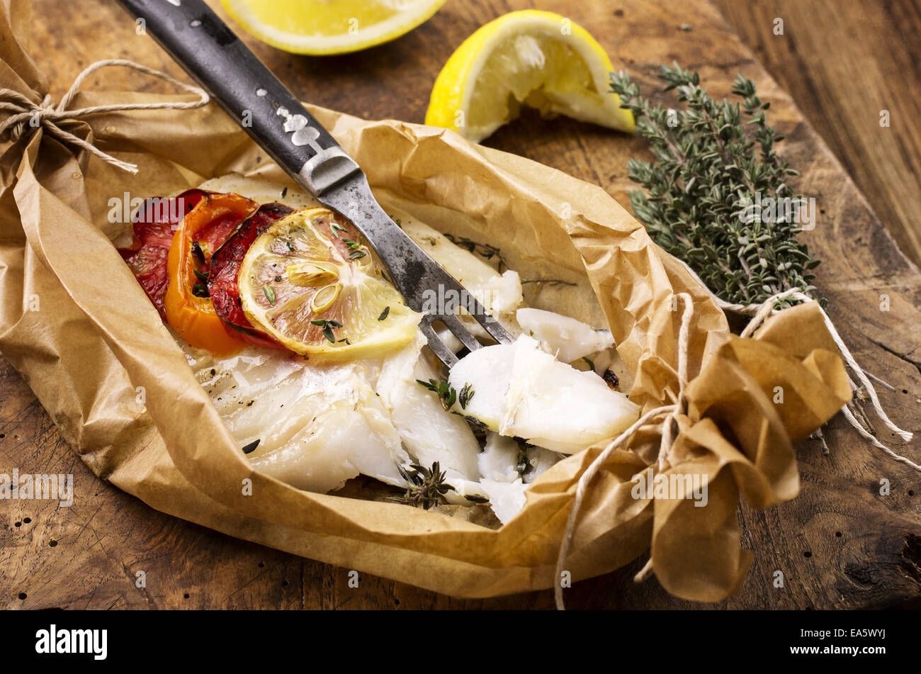 fish oven baked Stock Photo - Alamy