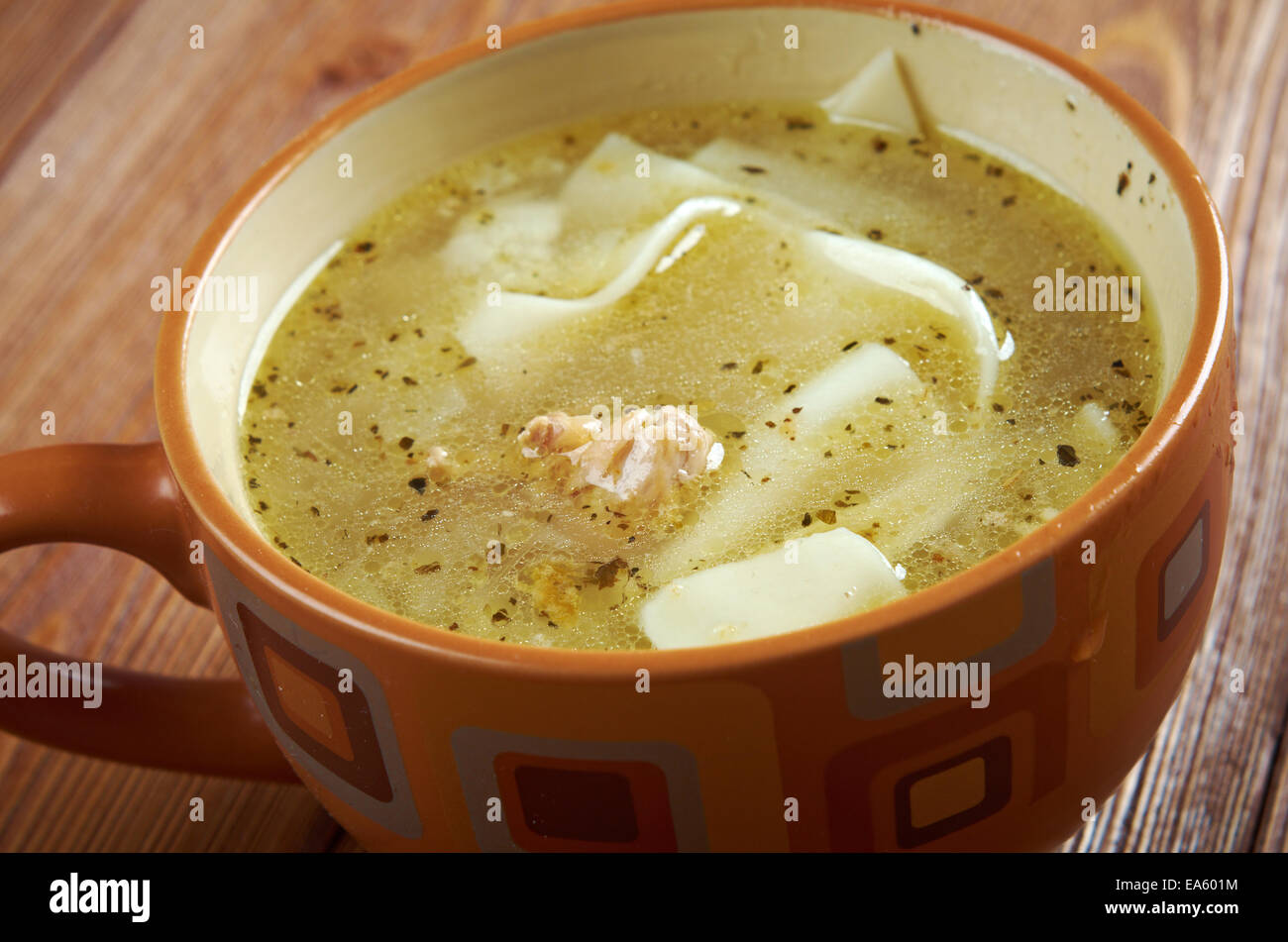 Tatar chicken noodle soup Stock Photo - Alamy