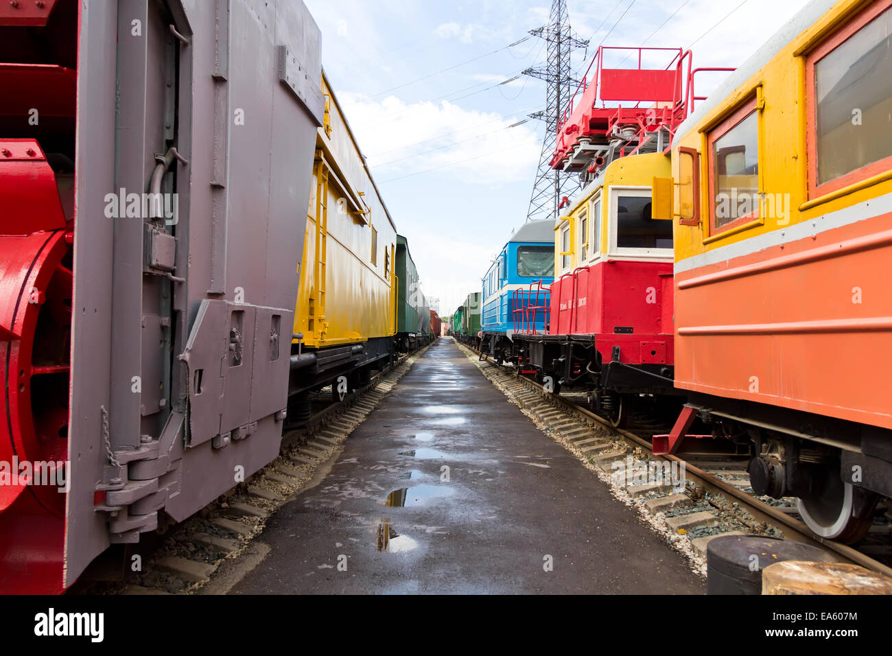 Rail road coach Stock Photo - Alamy