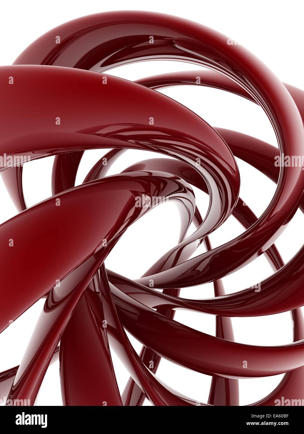 3D metallic curve surface shape on white background Stock Photo - Alamy