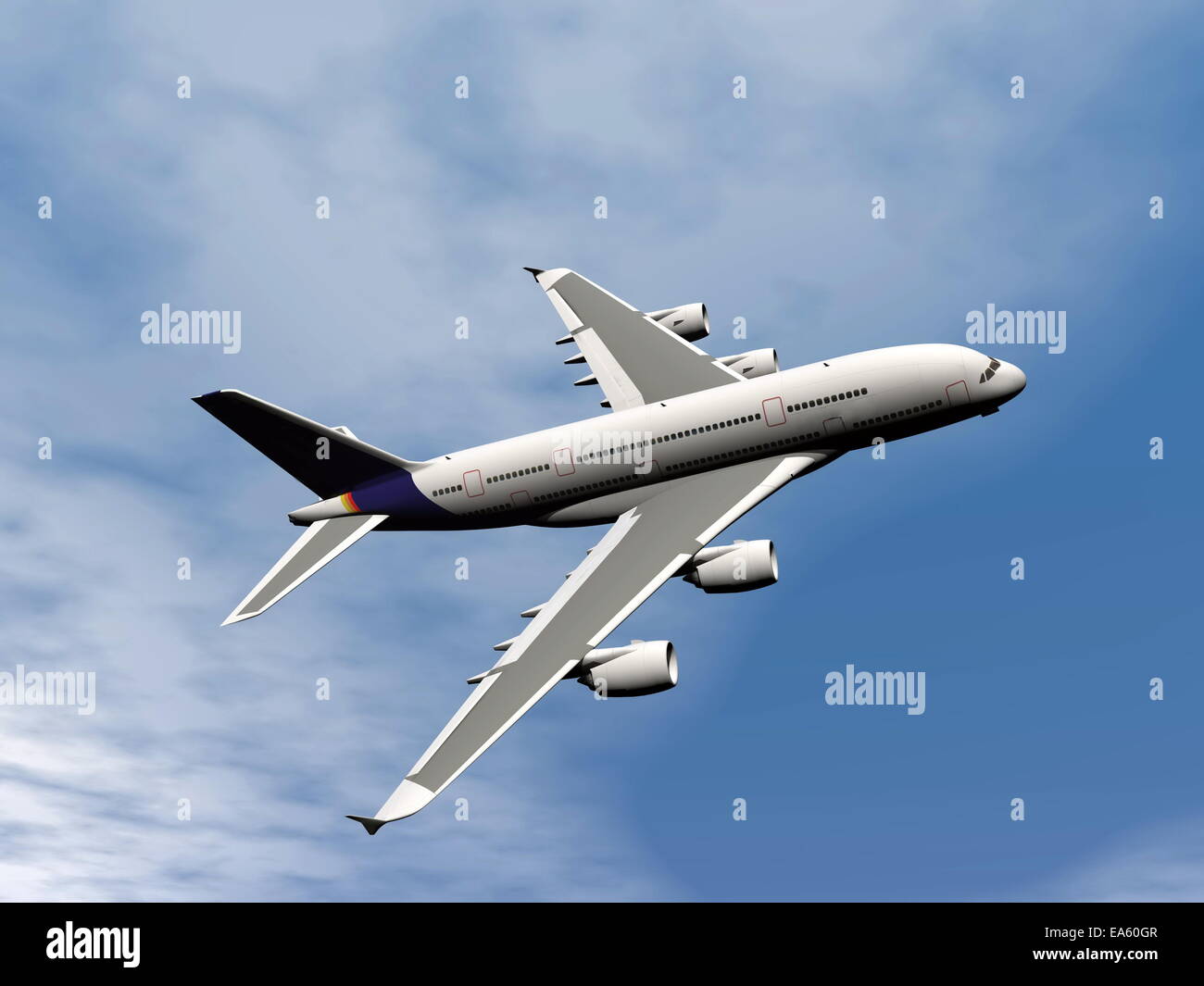 Aircraft - 3D render Stock Photo - Alamy