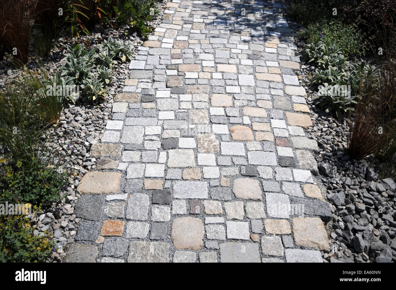 Way with granite pavement Stock Photo - Alamy