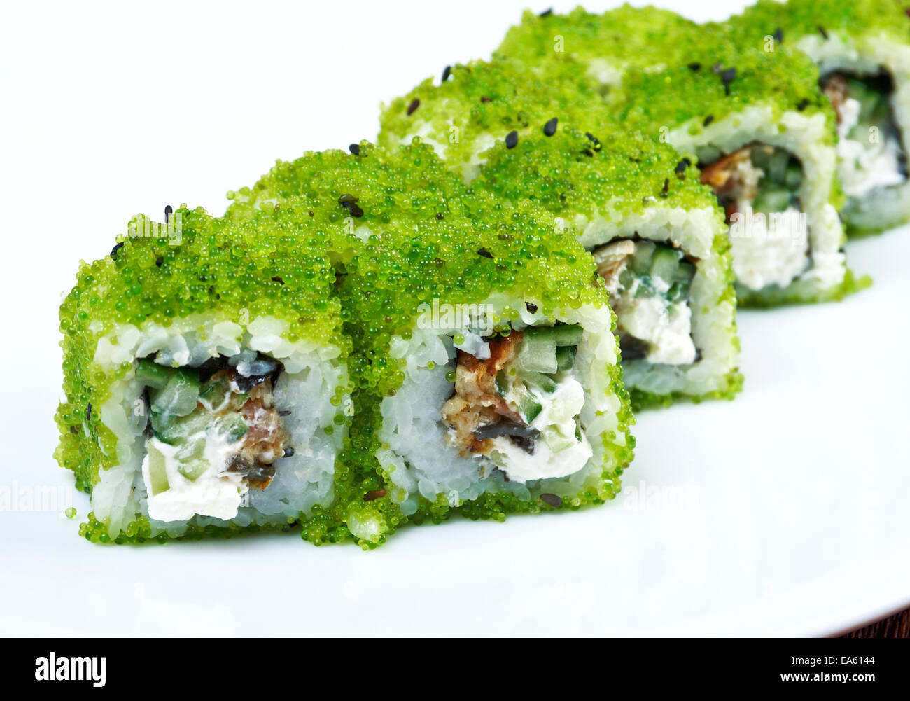 Roll made caviar Stock Photo - Alamy