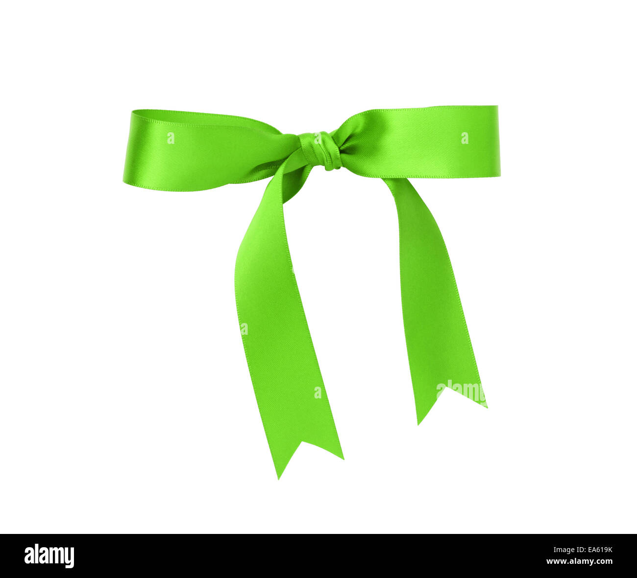 classic green ribbon bow, isolated on white Stock Photo - Alamy