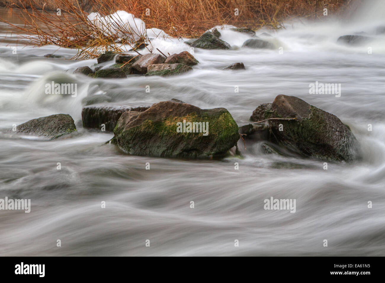 waterfall on the river Kalmius Stock Photo - Alamy