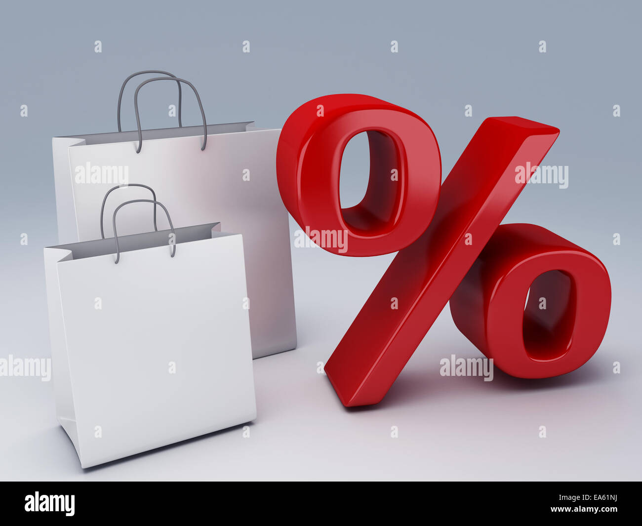 shopping bag and percent sign Stock Photo - Alamy