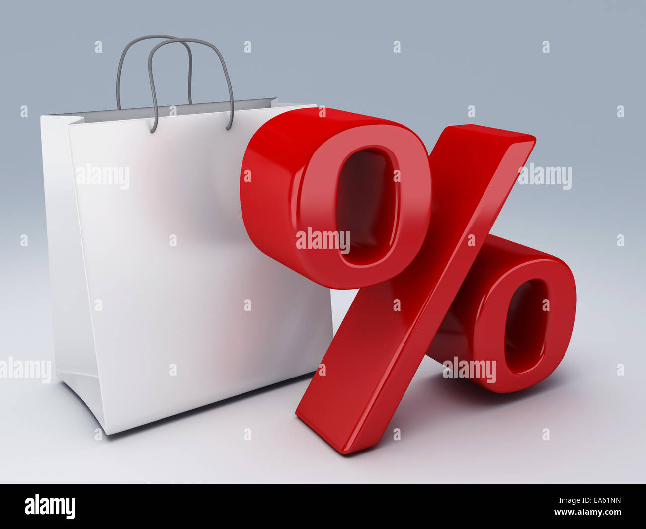 shopping bag and percent sign Stock Photo - Alamy