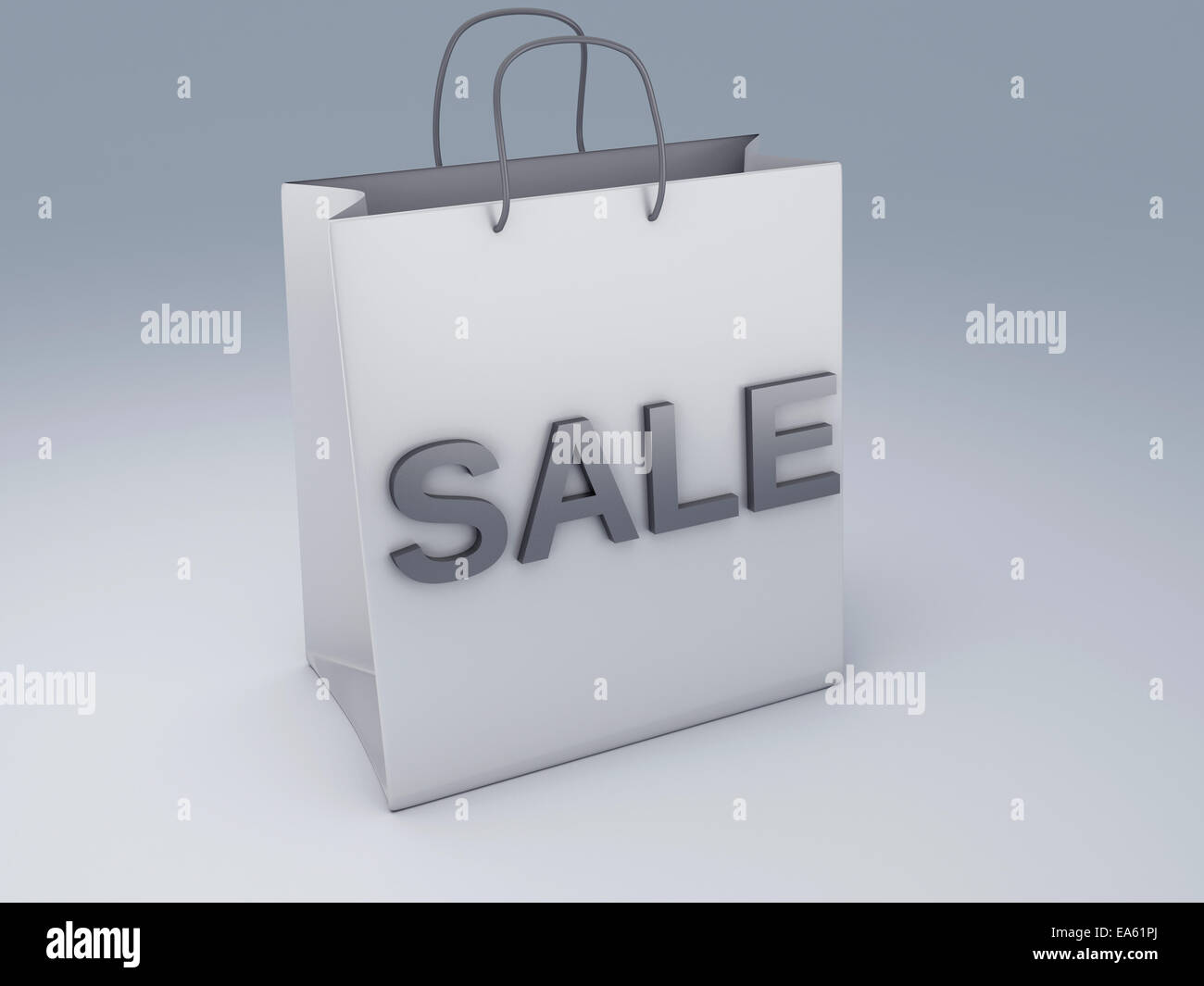 White shopping bag with sale Stock Photo - Alamy