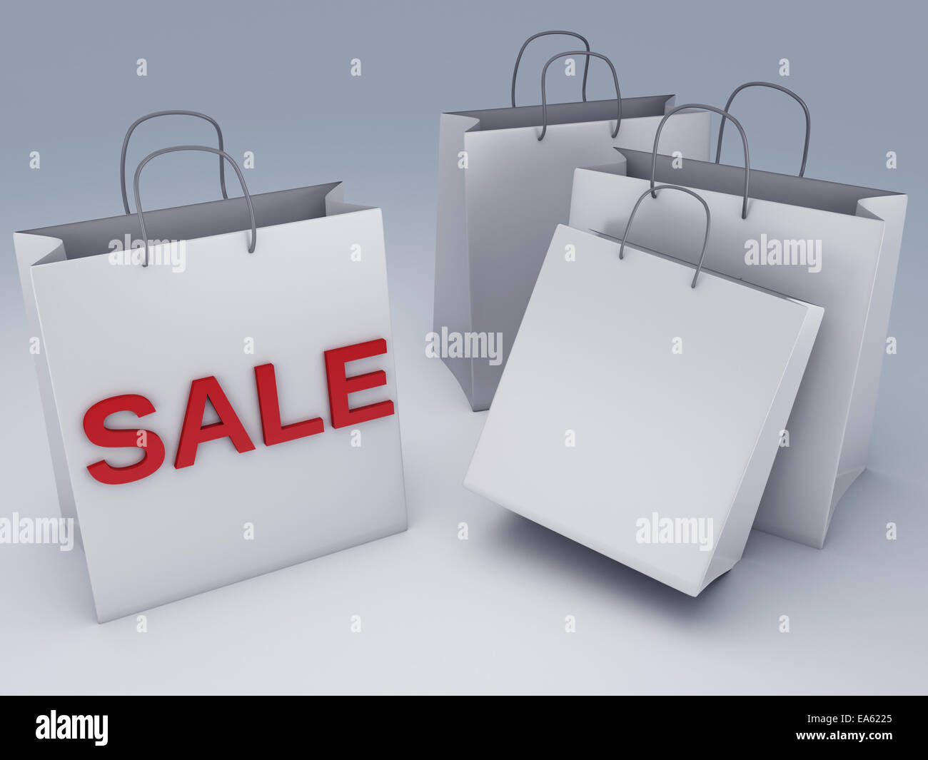 White shopping bag with red sale Stock Photo - Alamy