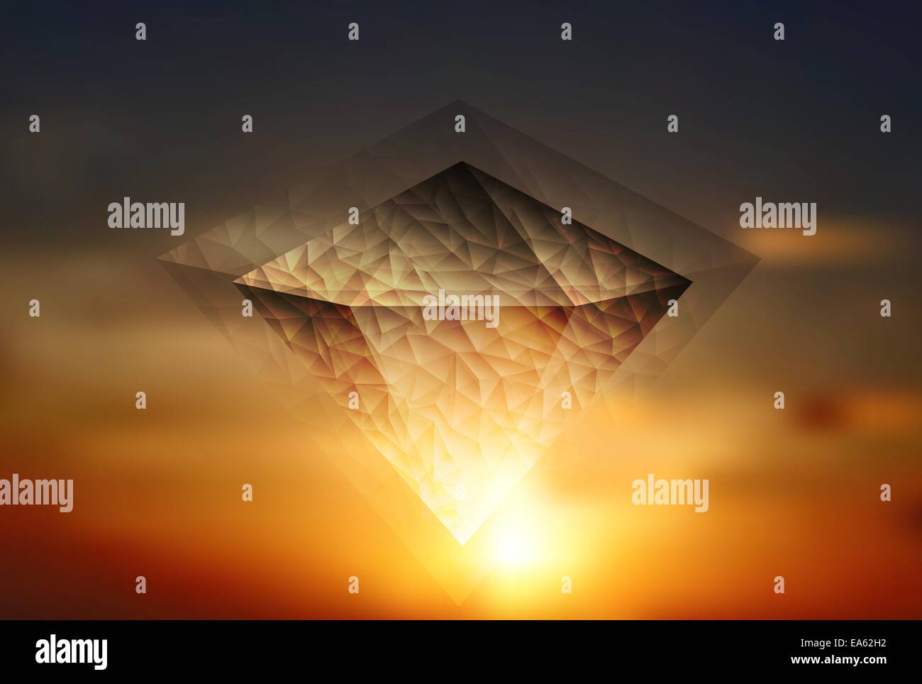 Abstract shiny diamond on the sky background Stock Photo - Alamy