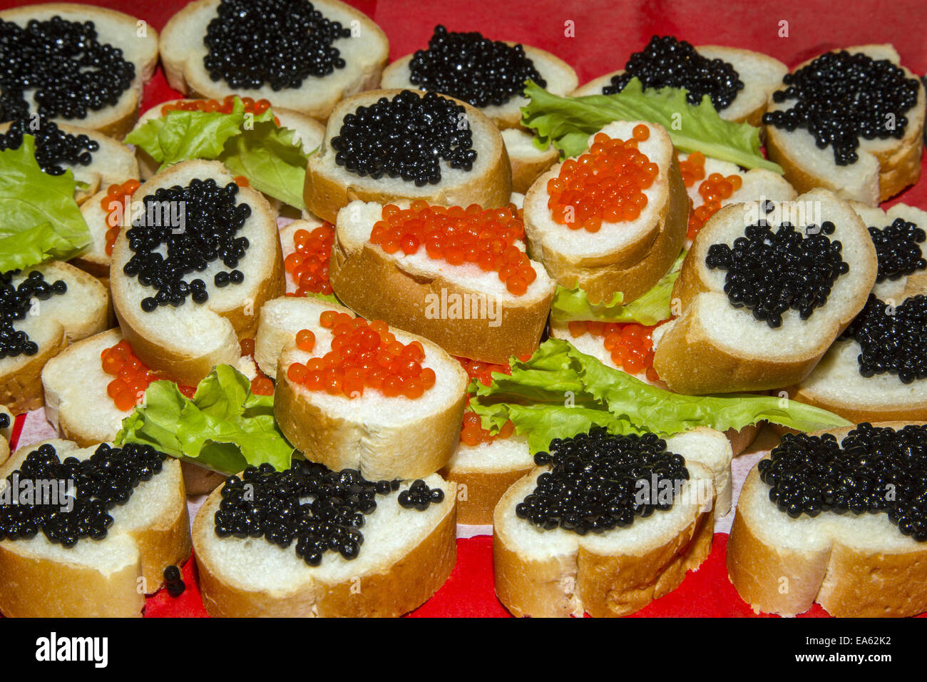 appetizer with caviar Stock Photo - Alamy