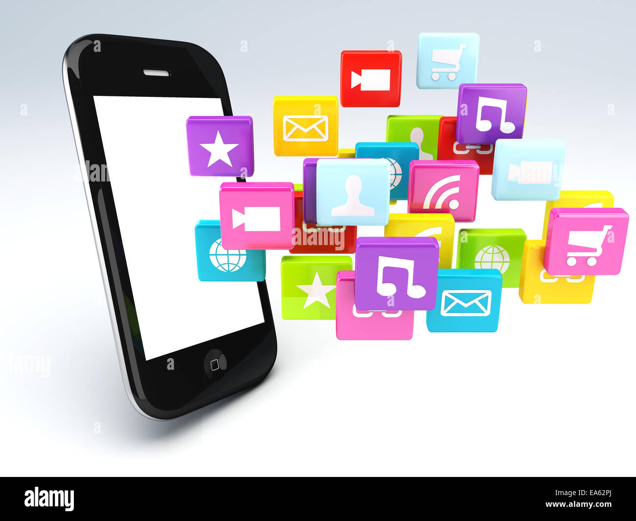 3d mobile phone app wifi Stock Photo - Alamy
