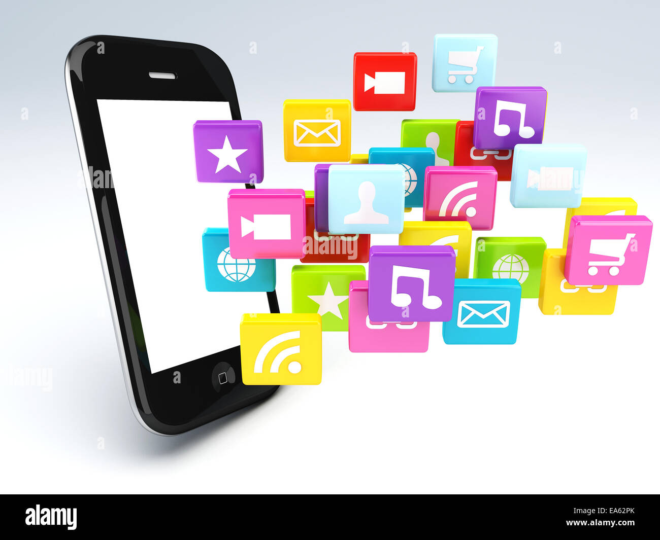 3d mobile phone app wifi Stock Photo - Alamy