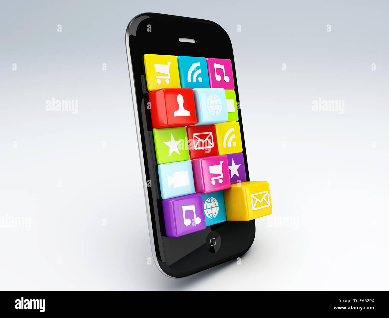 3d mobile phone app wifi Stock Photo - Alamy
