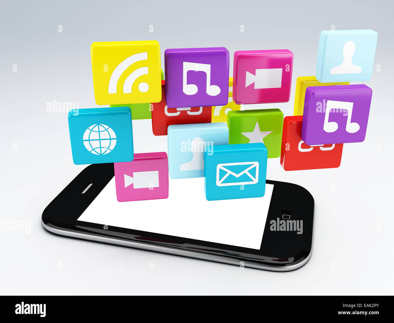 3d mobile phone app wifi Stock Photo - Alamy