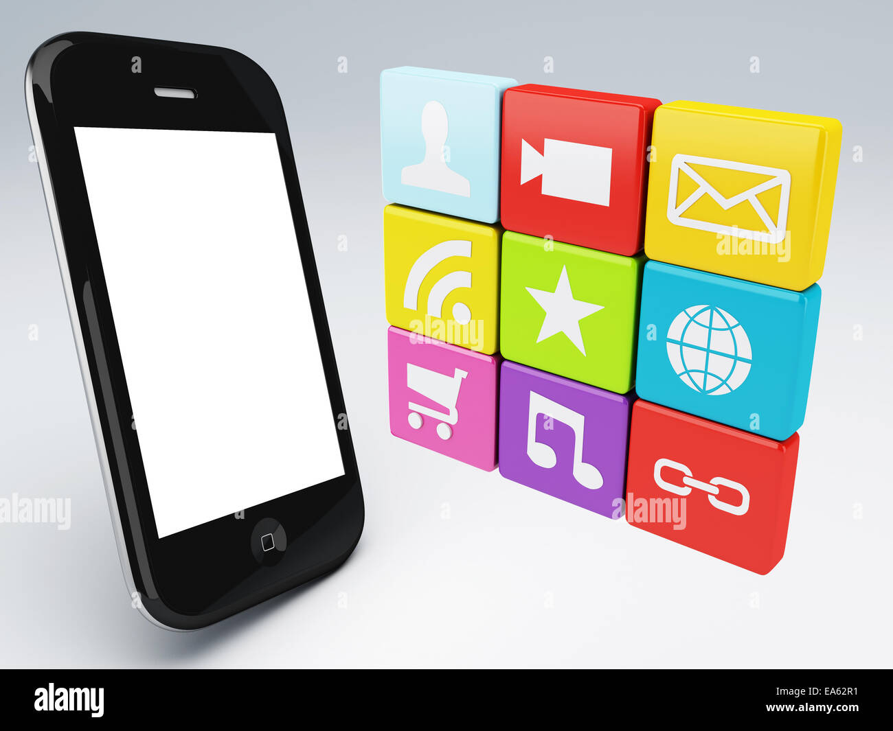 3d mobile phone app wifi Stock Photo - Alamy