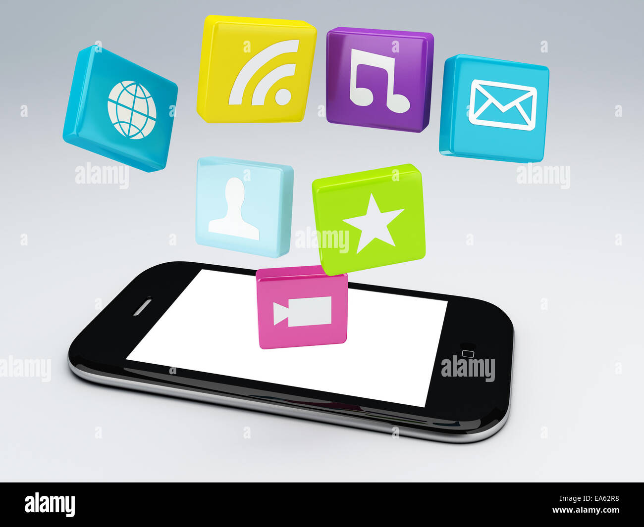 3d mobile phone app wifi Stock Photo - Alamy