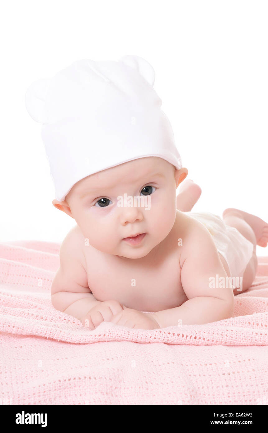 The small baby isolated on white background Stock Photo - Alamy