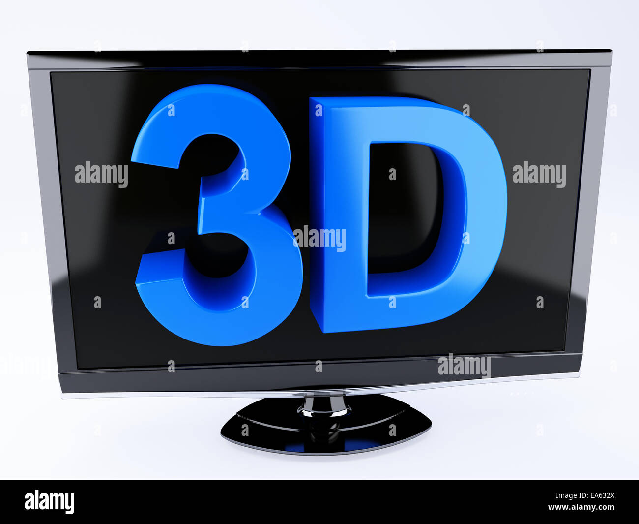 3d tv, technology concept. isolated white Stock Photo - Alamy