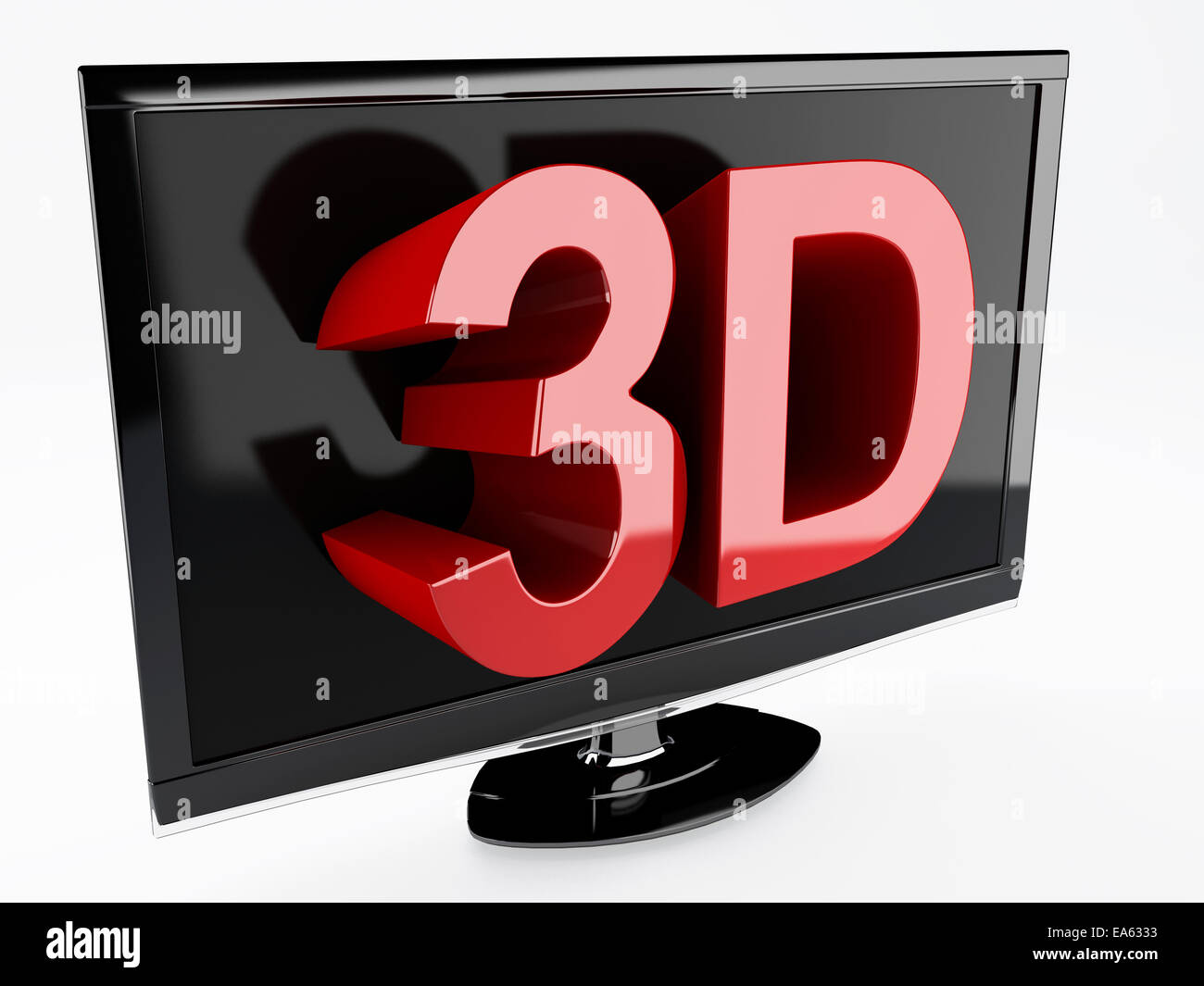 3d tv, technology concept. isolated white Stock Photo - Alamy