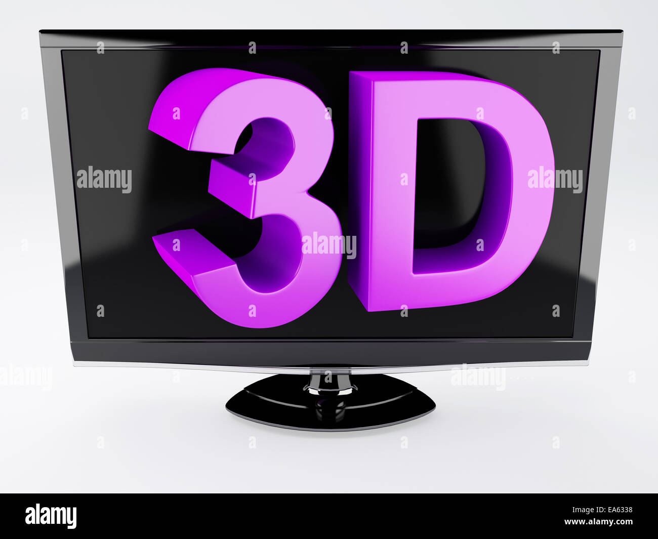 3d tv, technology concept. isolated white Stock Photo - Alamy