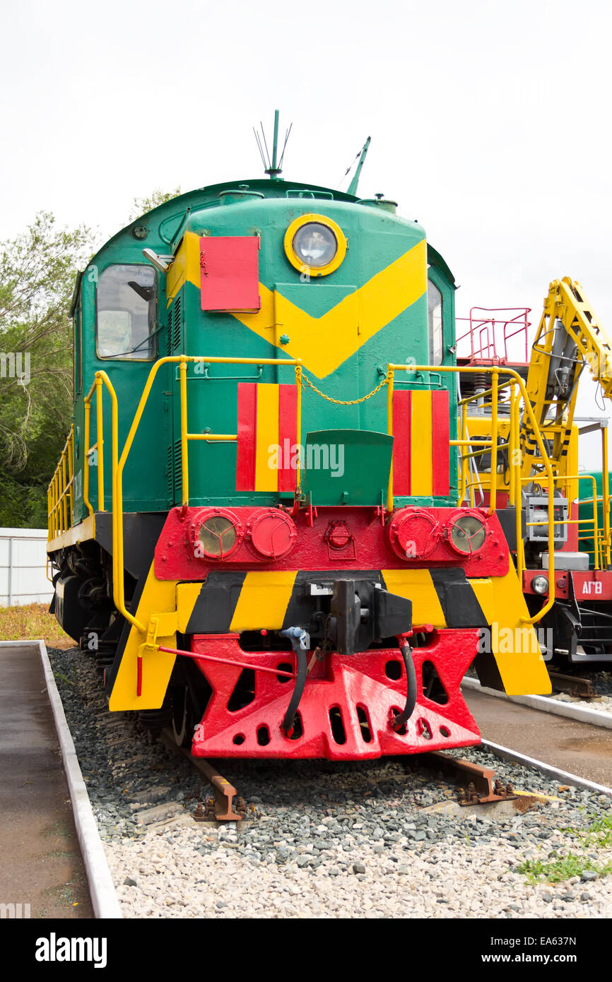 Rail road locomotive Stock Photo - Alamy