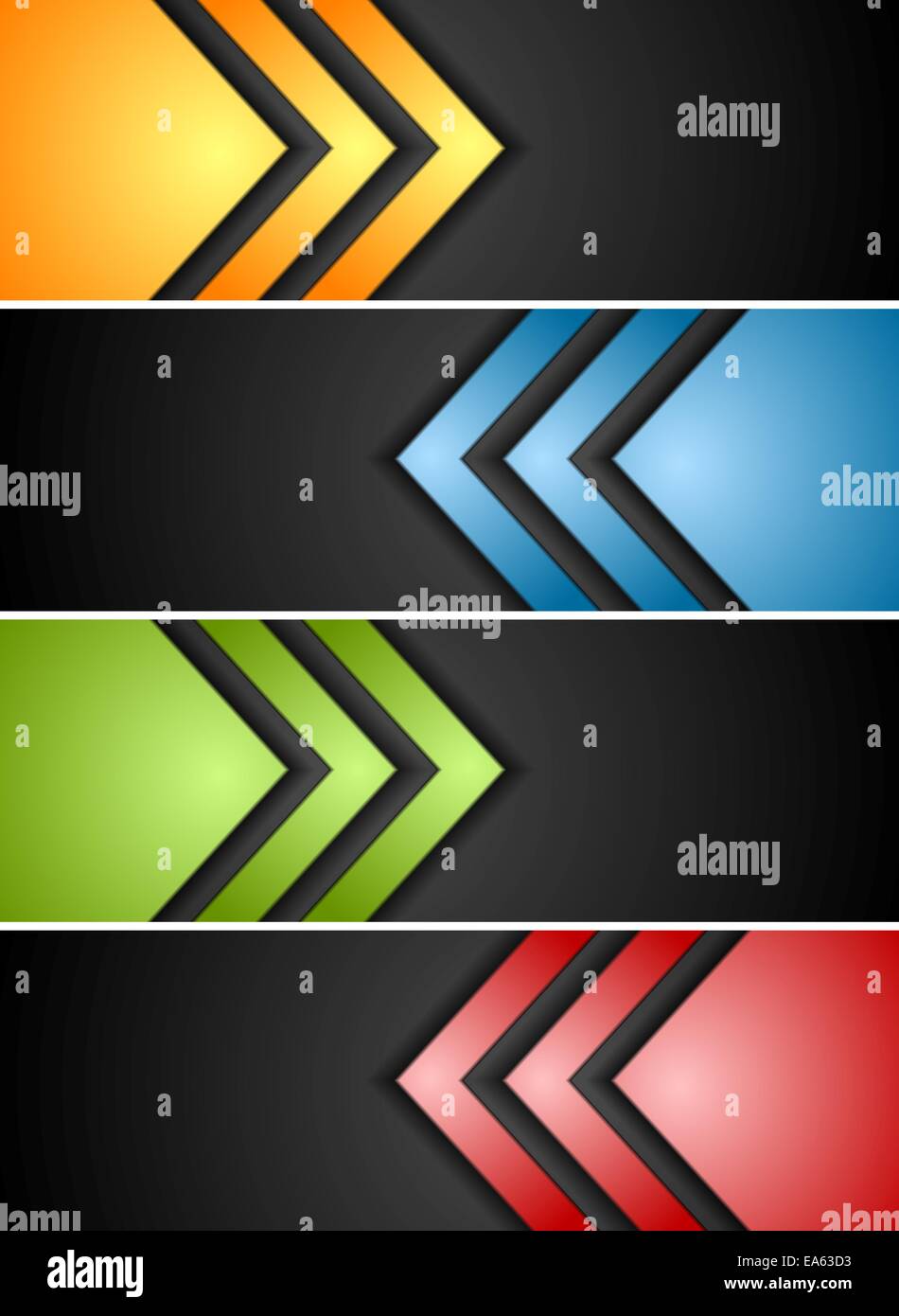 Abstract banners with arrows Stock Photo - Alamy